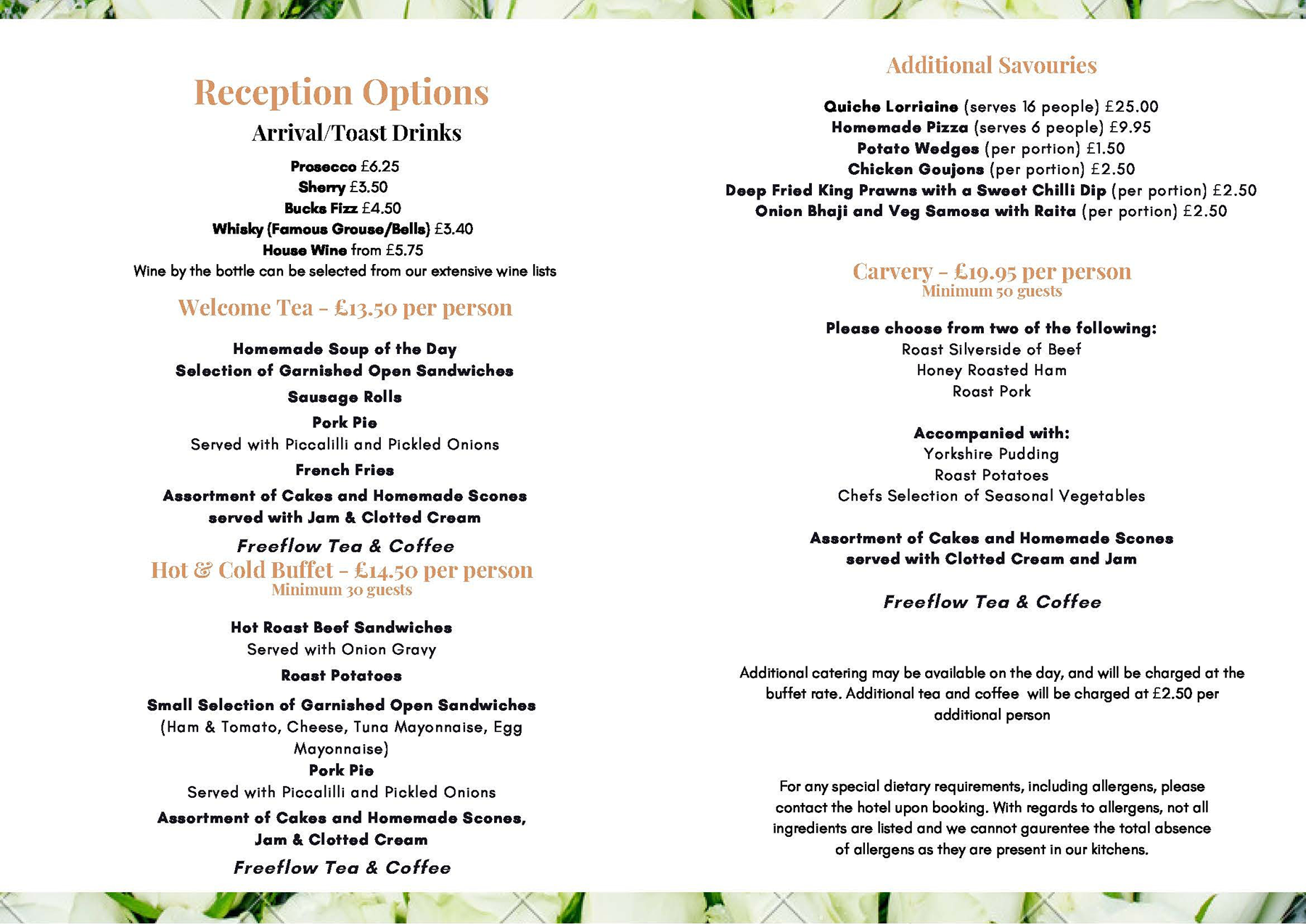 Funerals - Kings Croft Hotel